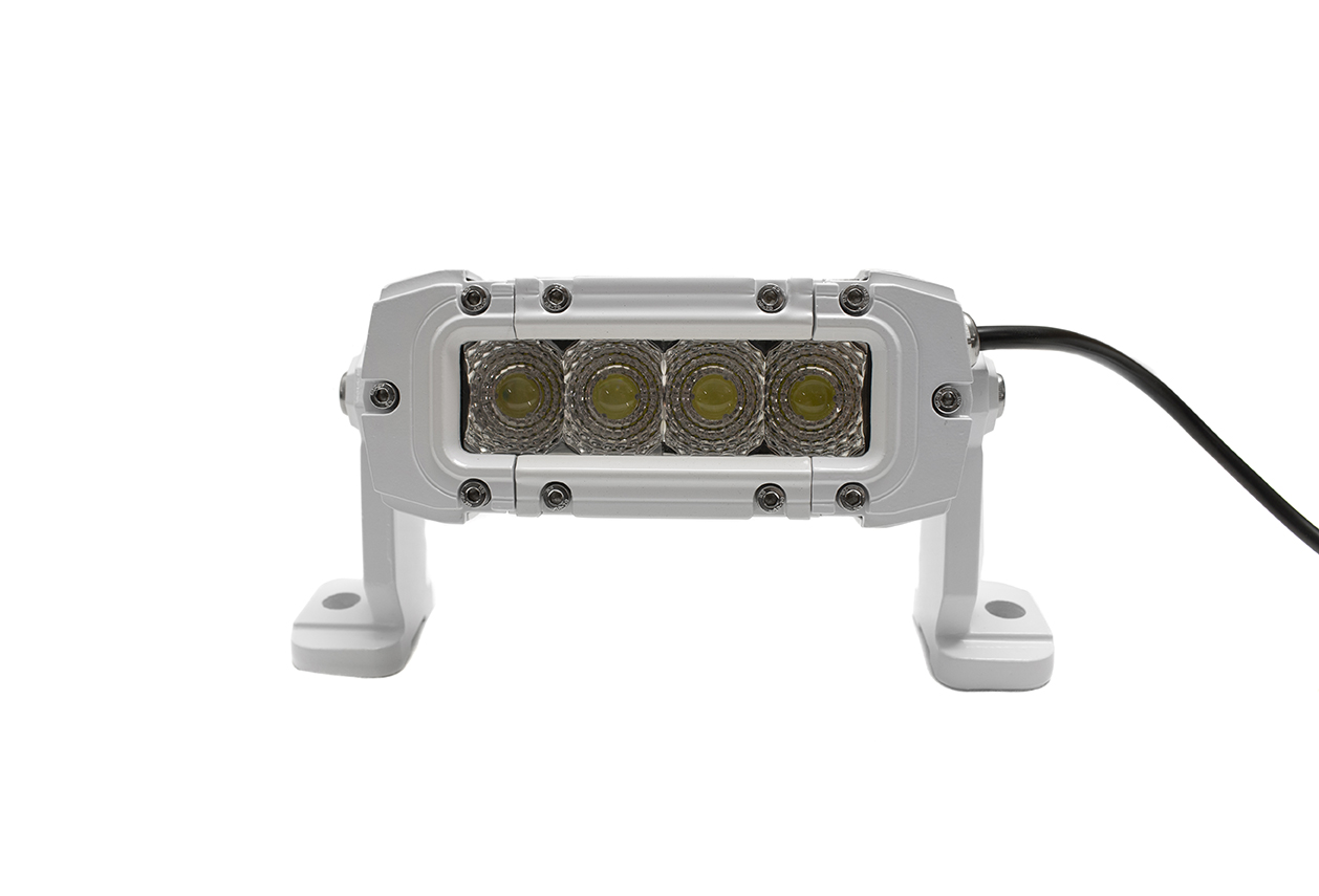 SR 6 Inch LED White Light Bar 20W/1750LM Corrosion Proof Clear Coat ...