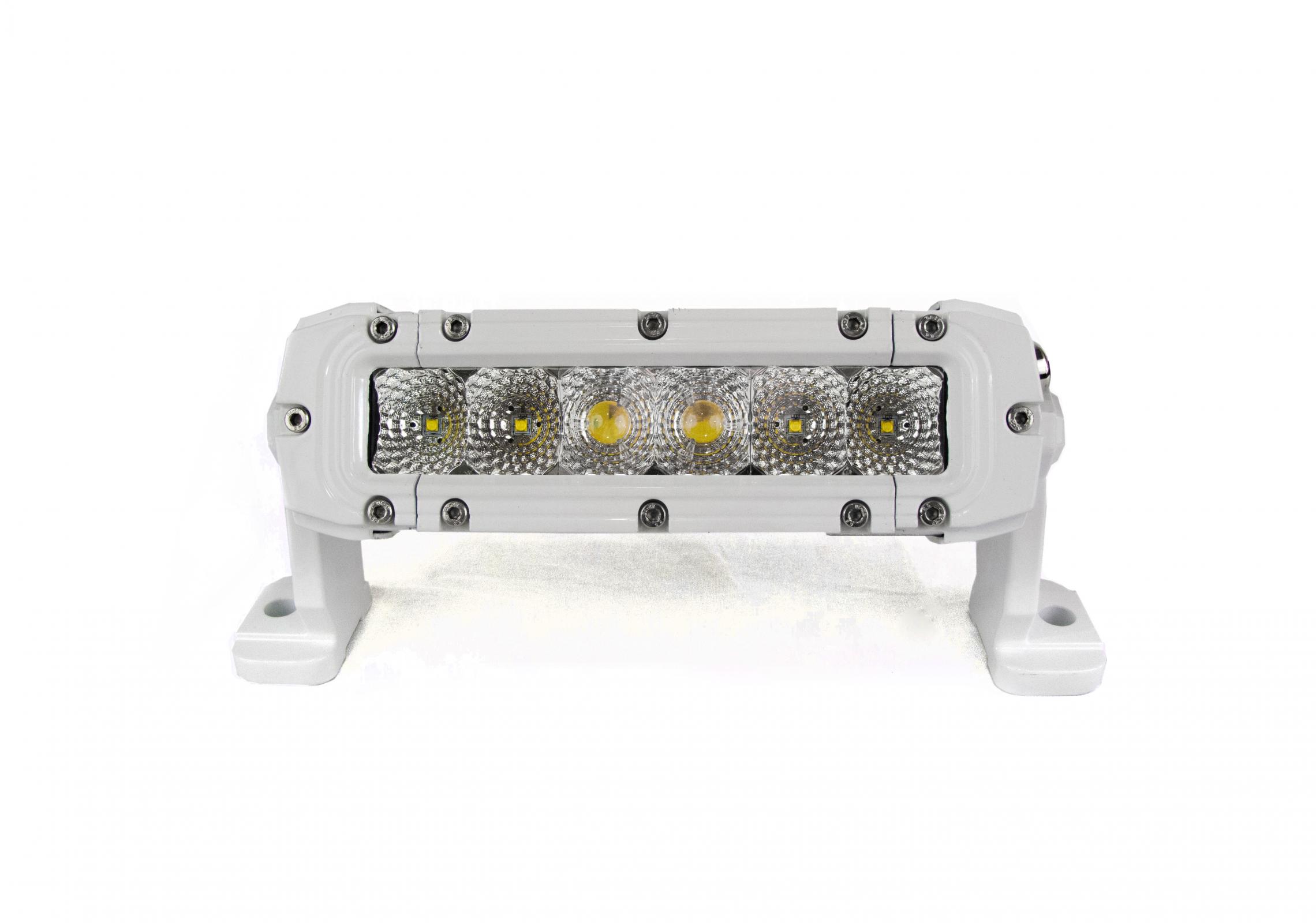 SR 8 Inch LED White Light Bar 30W/2600LM Corrosion Proof Clear Coat ...