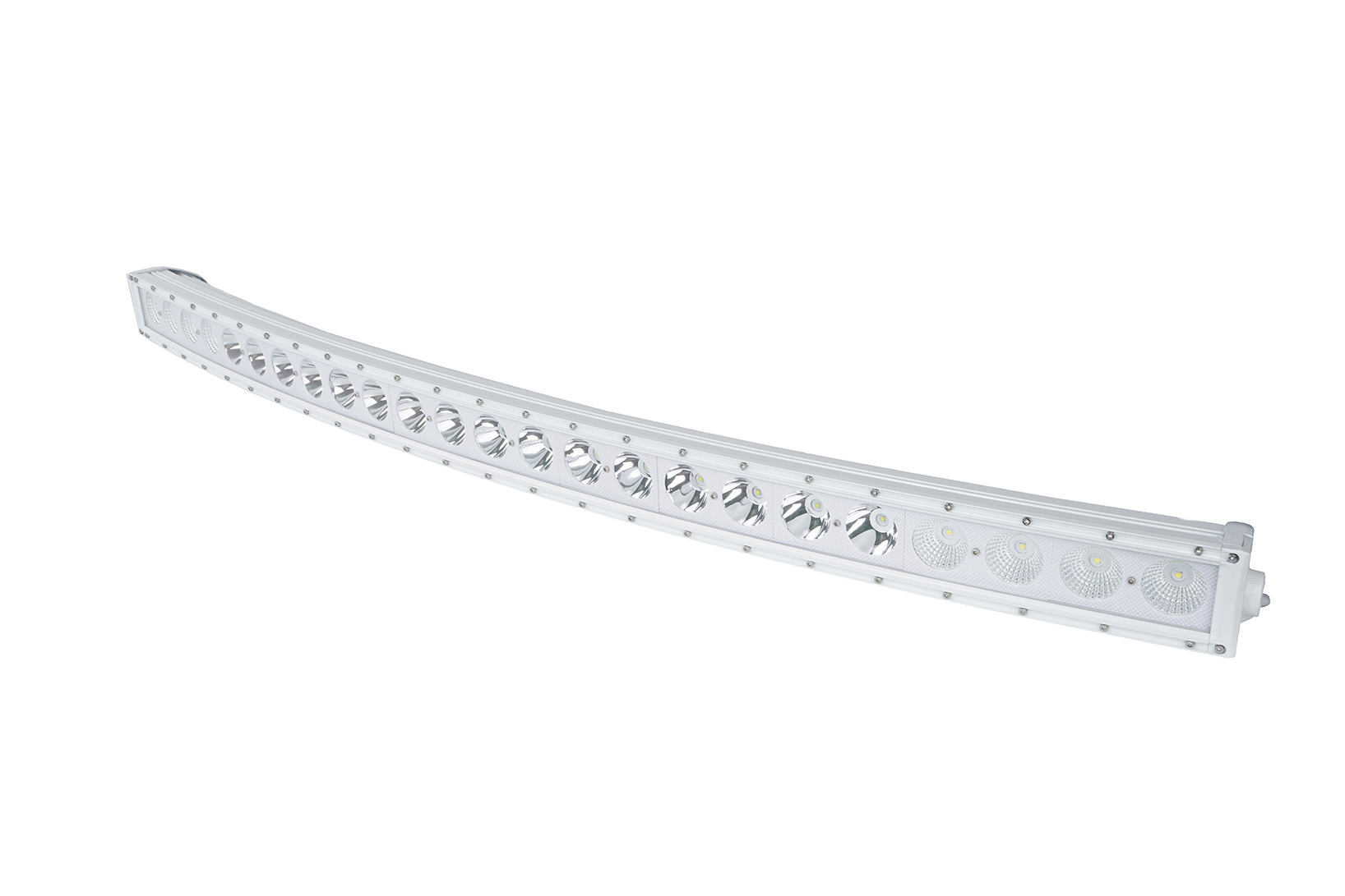 50 Inch LED Light Bar Single Row Curved Marine Grade Wrap Around White ...
